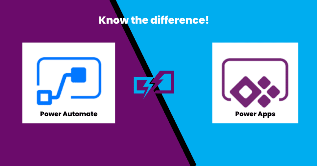 The difference between Powerapps and Power automate